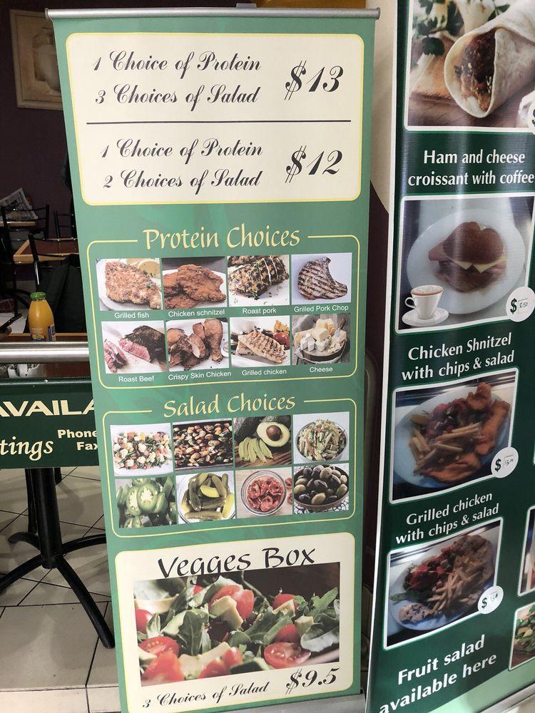 Menu at Alpha Gourmet Cafe, Sydney