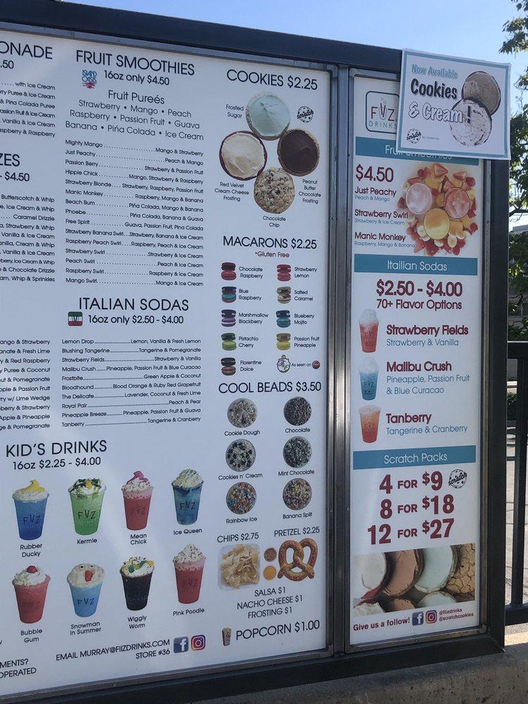 Menu at FiiZ Drinks pub & bar, Salt Lake City, S State St