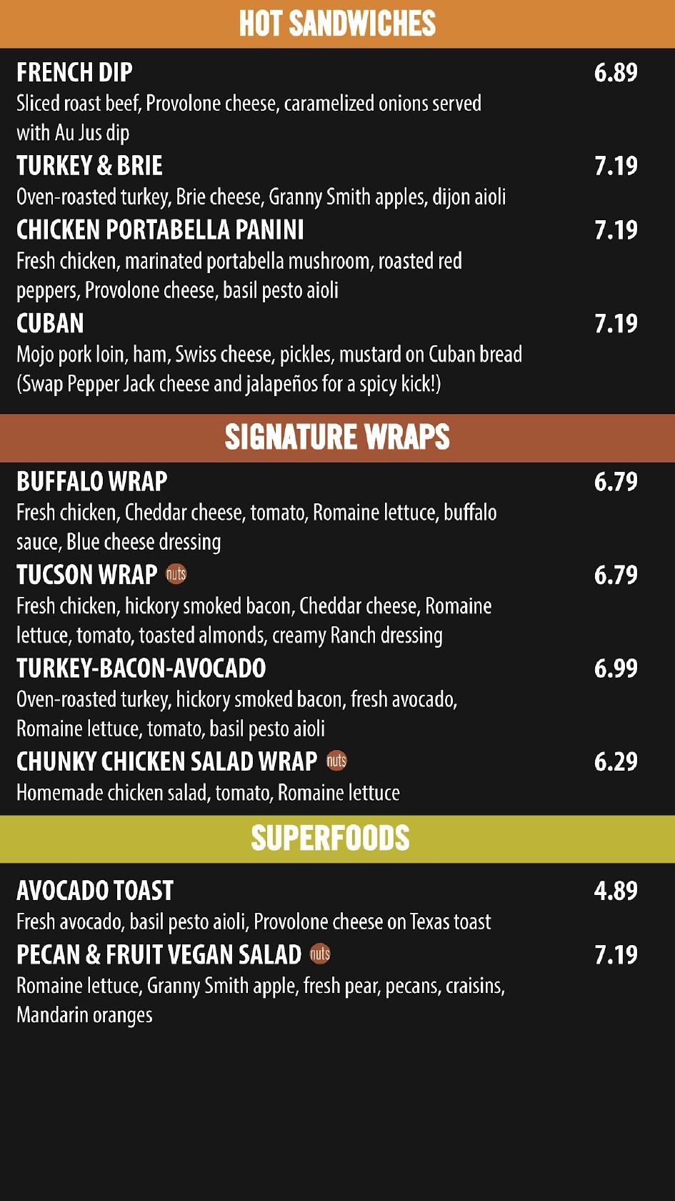 Menu at Rising Roll Gourmet Café, Dunwoody, GA cafe, Atlanta