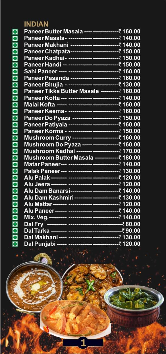 Menu at Apna rasoi restaurant, Katihar