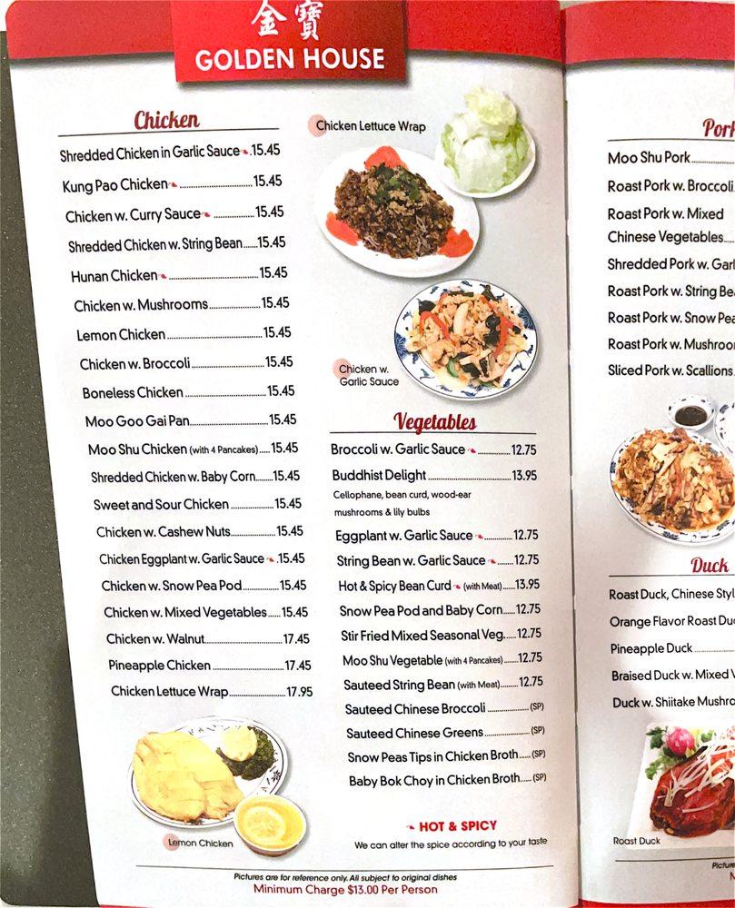 Menu at Golden House restaurant, Jefferson Valley-Yorktown