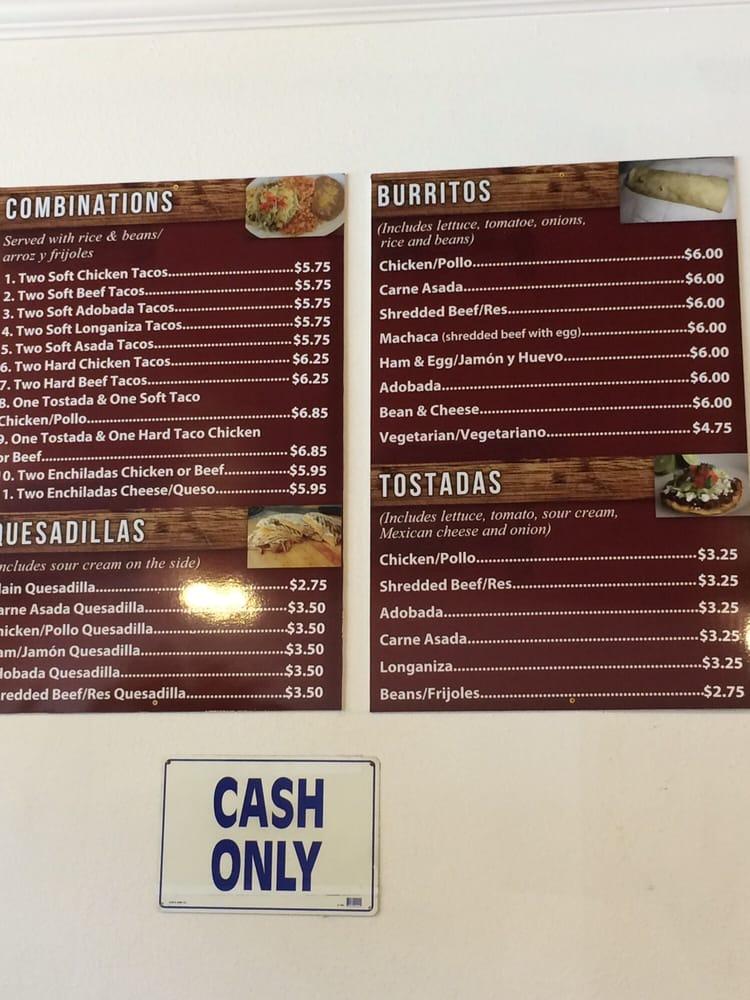 Carta de Amigo Restaurant & Bakery, Fallbrook
