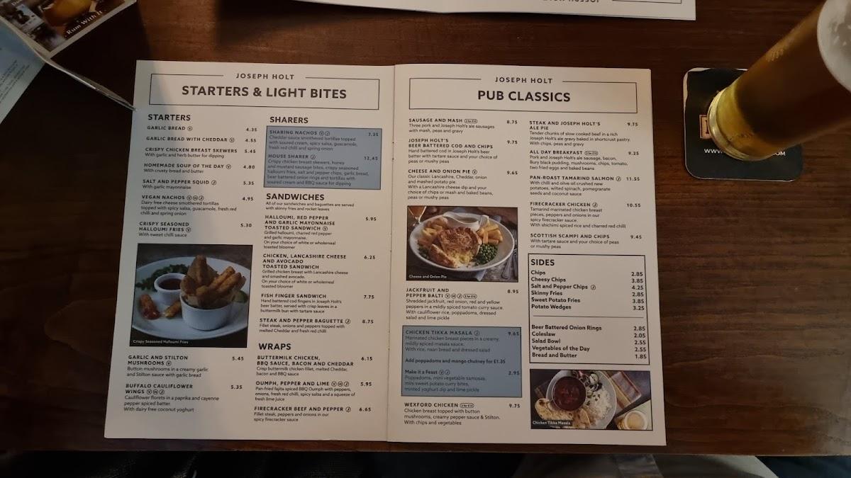 Menu at The Blue Bell (Bury) pub & bar, Bury