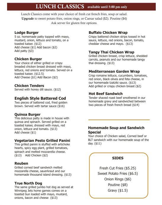 Menu at Hi-Point Restaurant & Lounge, West Hawk Lake
