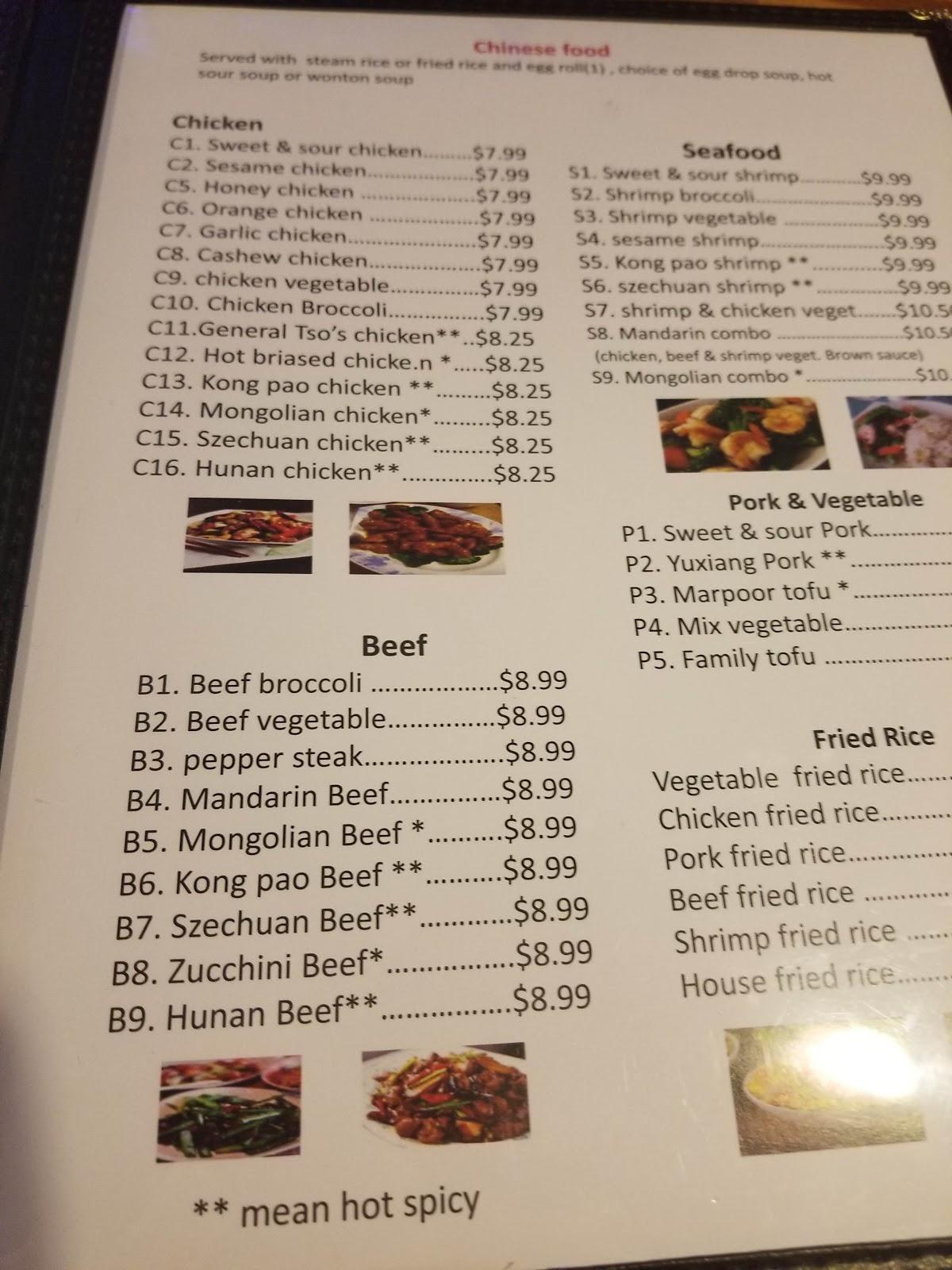 Carta de KT Pho Asian restaurant - Jacksonville, AL, Jacksonville