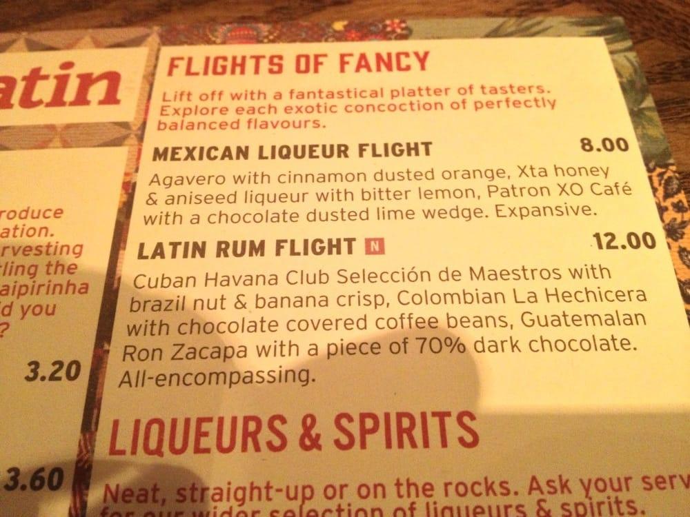 Menu at Las Iguanas - Glasgow restaurant, Glasgow