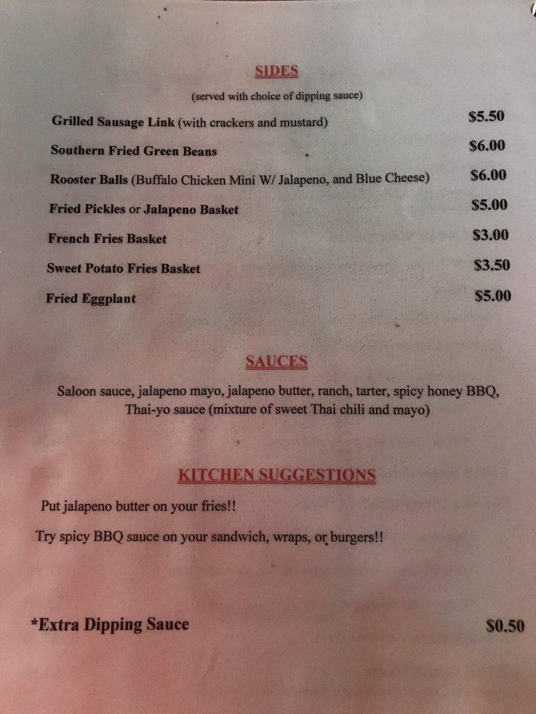 Menu at The Bad Apple Saloon pub & bar, Lake Charles
