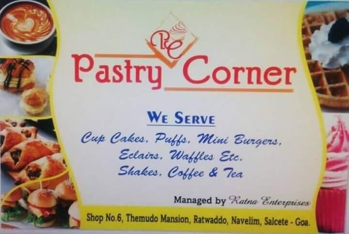 Menu at Pastry Corner, Navelim