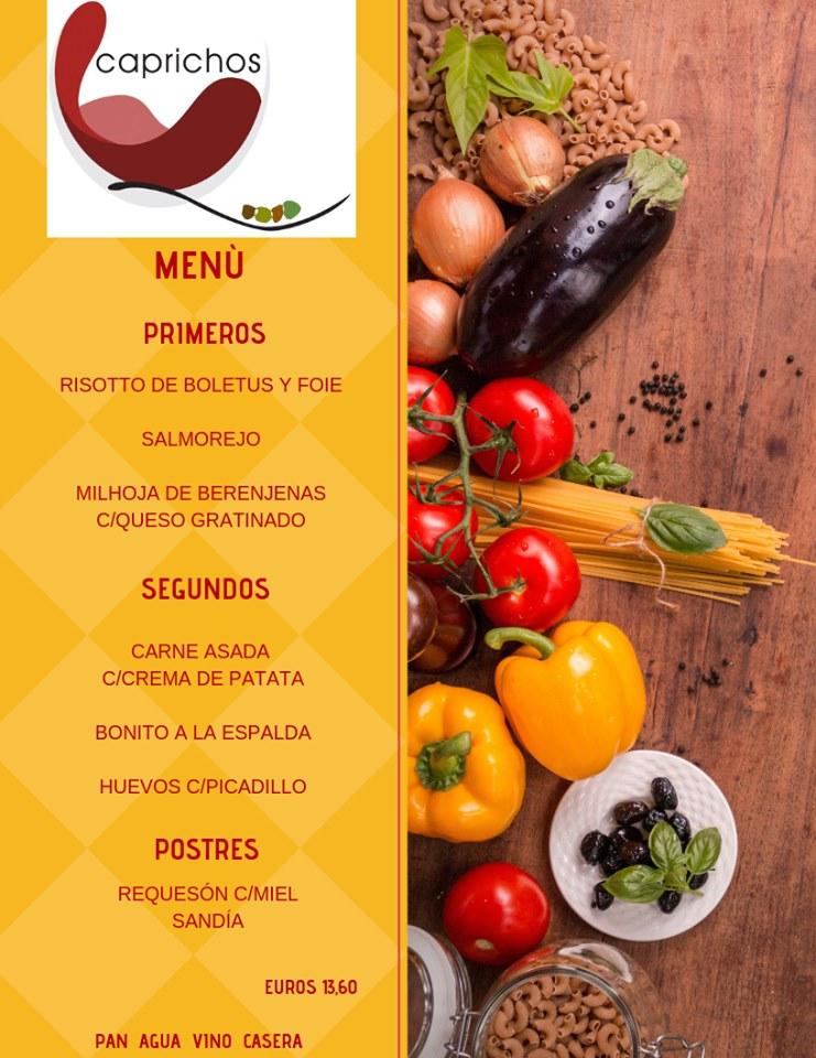 Carta del pub y bar Vinoteca Caprichos, Oviedo, Av. del Galicia
