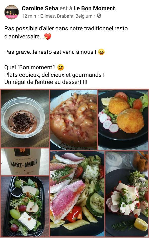 Menu at Le Bon Moment, Jodoigne, Rue du Bosquet 6F