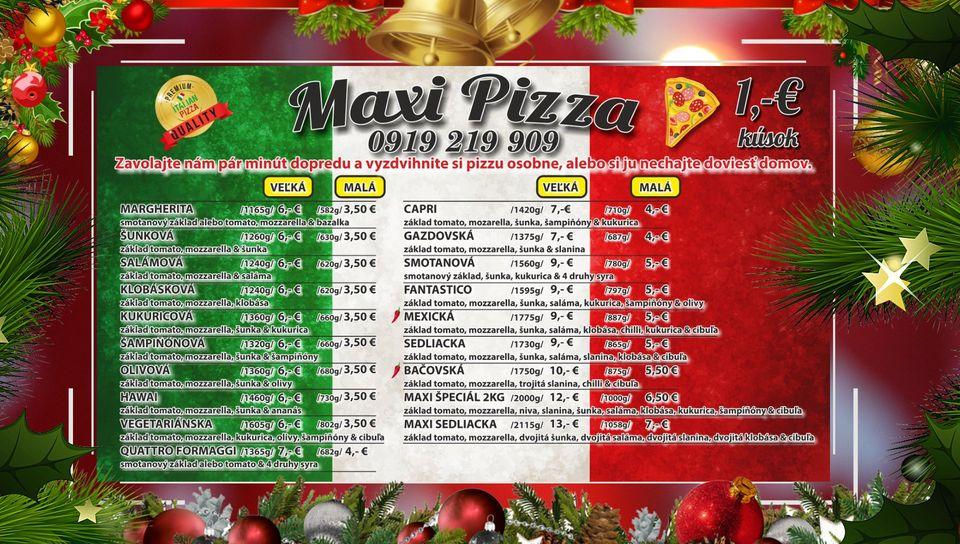 Menu at Maxi Pizza Sabinov restaurant, Sabinov