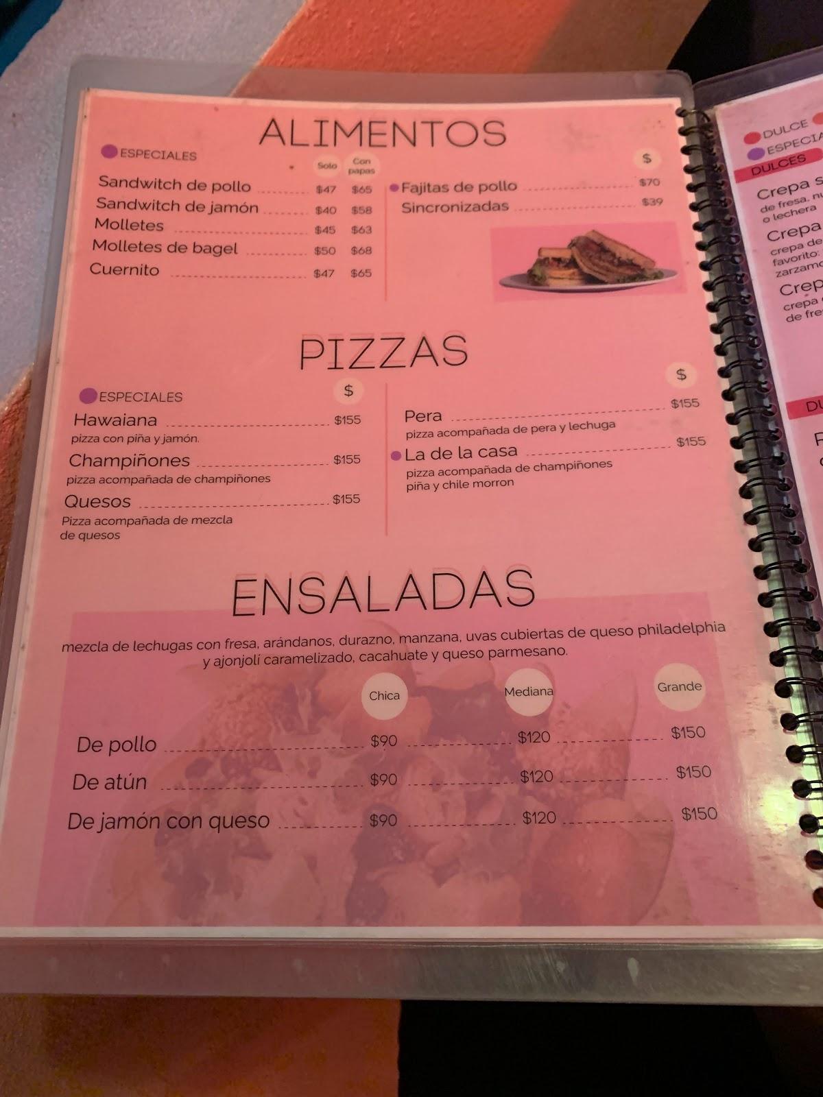 Carta de VICTORIA CAFÉ, Ciudad de México, C. 3 213 B