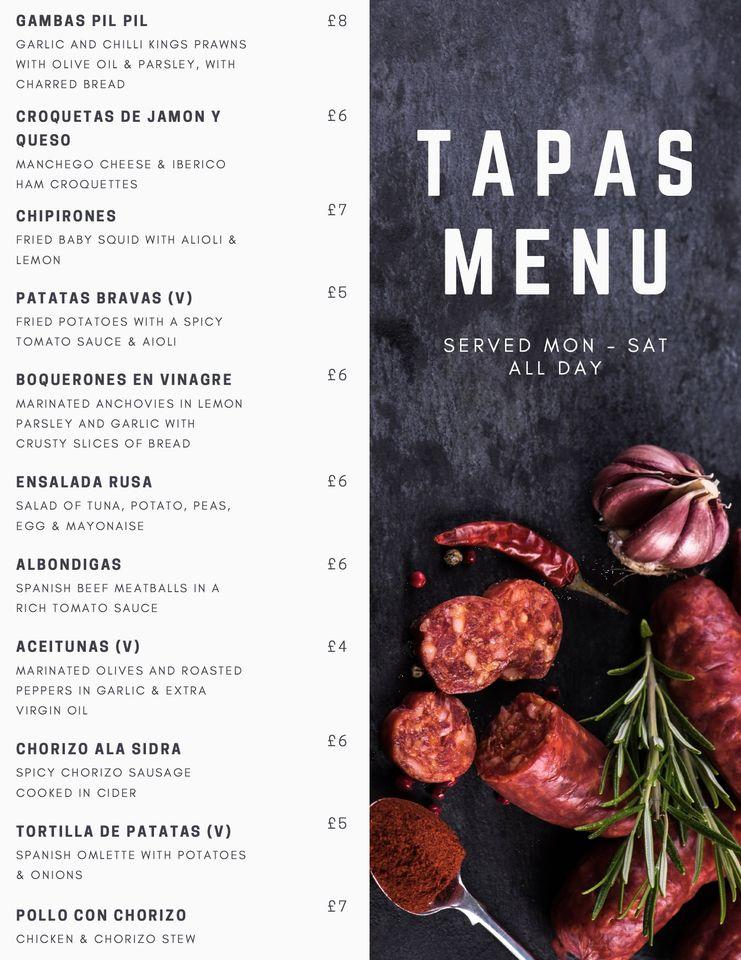Menu at The Kings Croft Hotel pub & bar, Pontefract