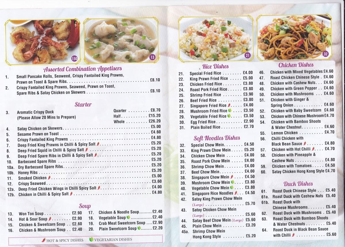 Menu at Jay Jay fast food, Margate