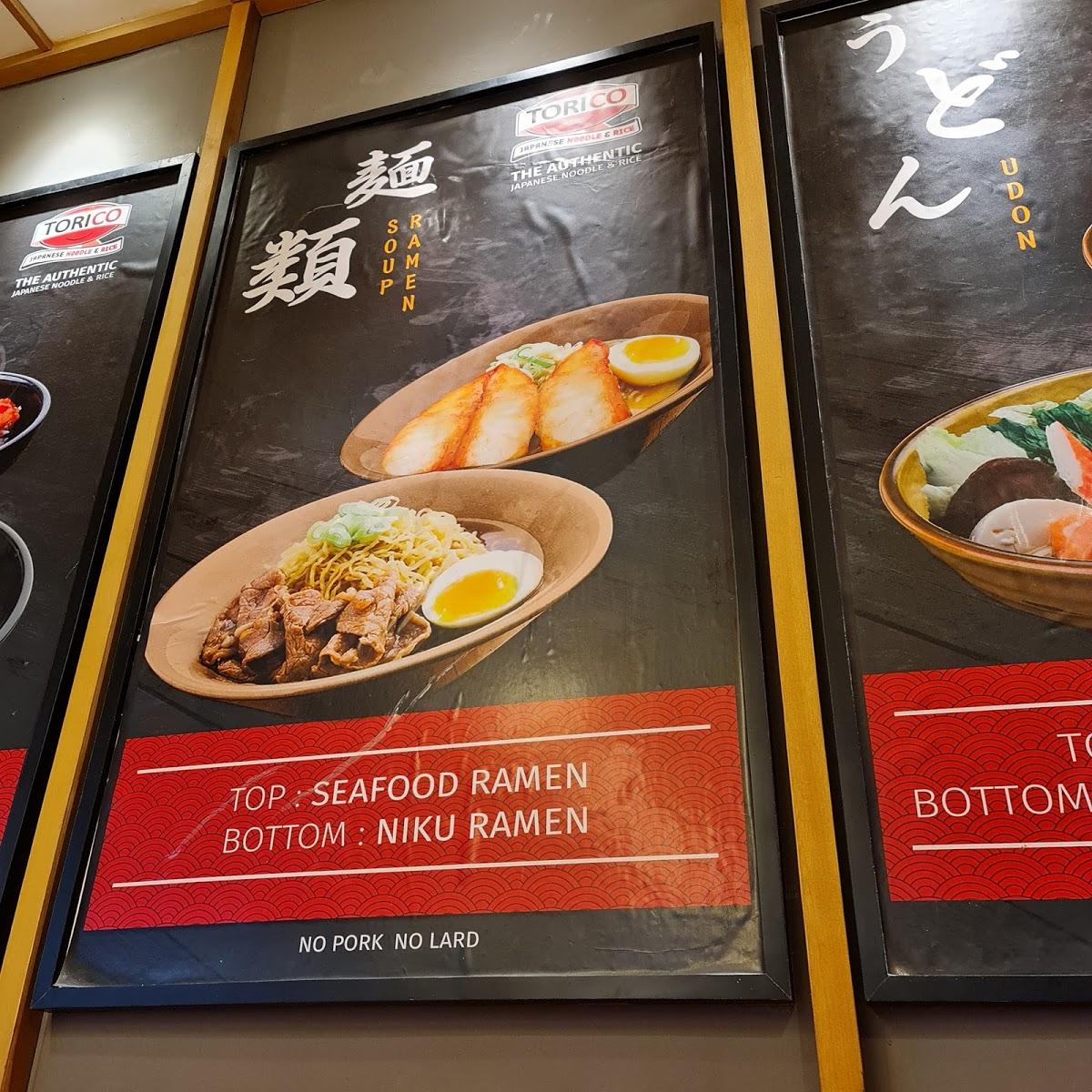 Menu at Torico restaurant, West Jakarta, RT.6/RW.2