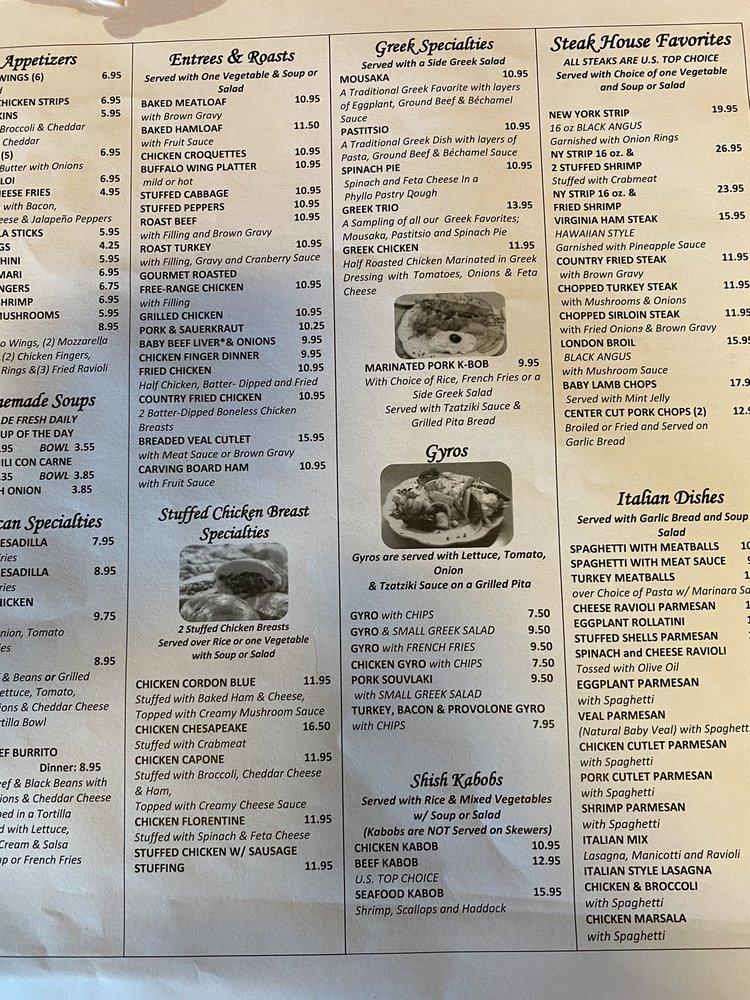 Menu at West Shore Plaza Family Restaurant, Lemoyne