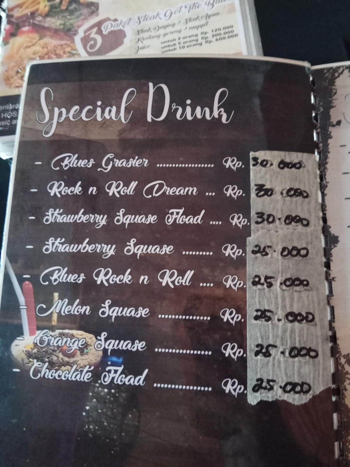 Menu at Gentaranish Blues & Rock N Roll Cafe, Jambi