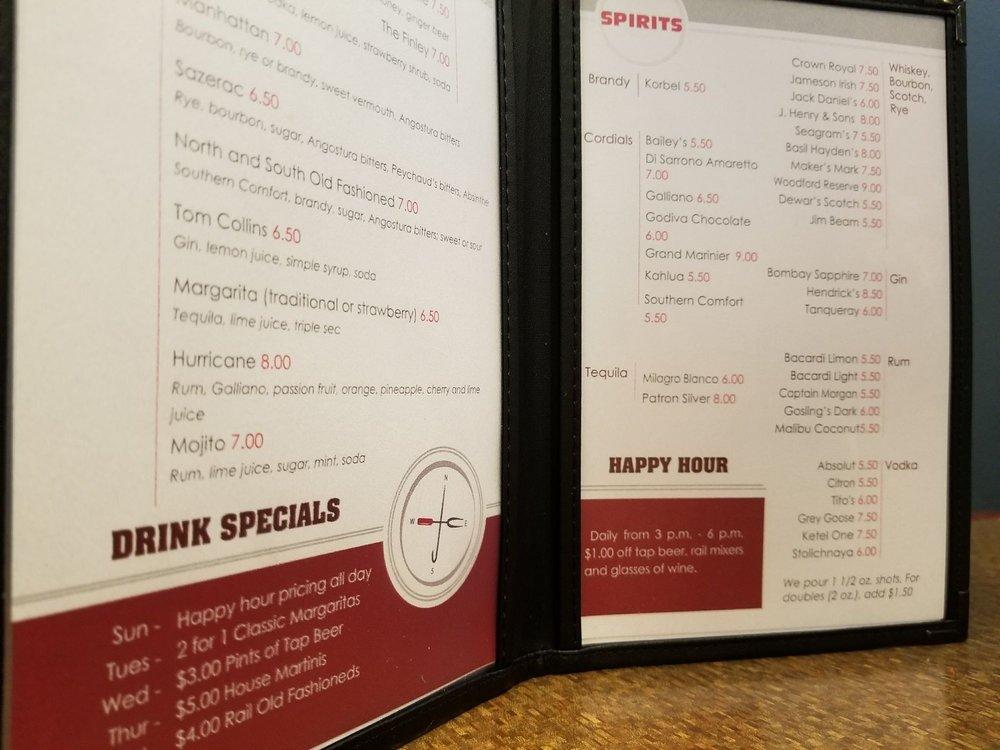 Menu at North and South Seafood & Smokehouse pub & bar, DeForest