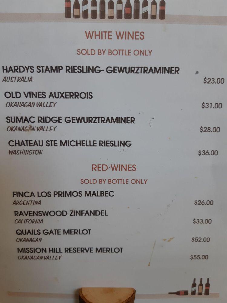 Menu at Trees Restaurant & Bakery, Parksville