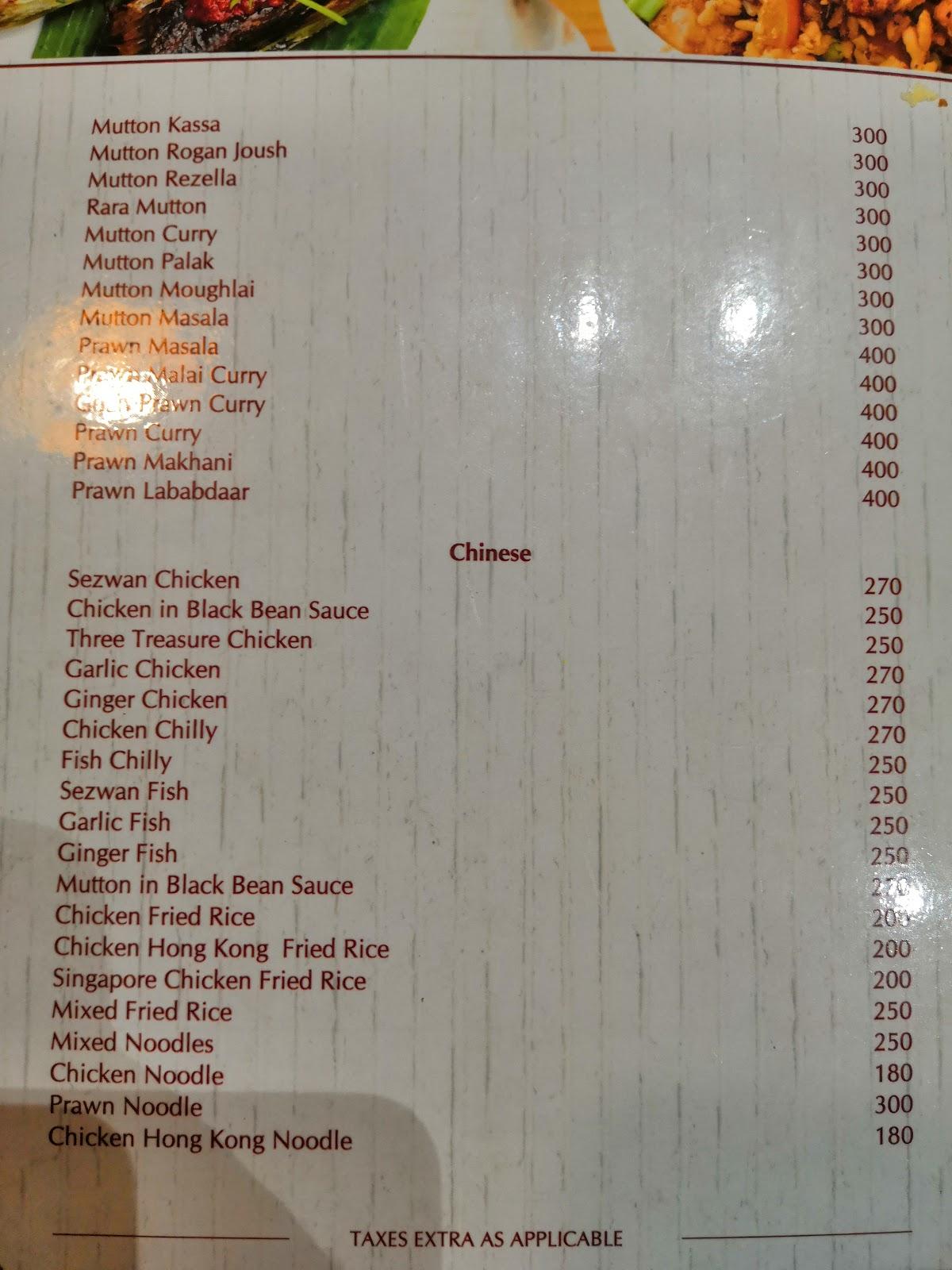 Menu at Zinnia Multi-Cuisine Restaurant in Ranchi and Food Delivery, Ranchi