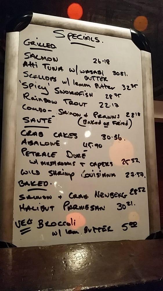 Menu at Pacific Cafe, San Francisco