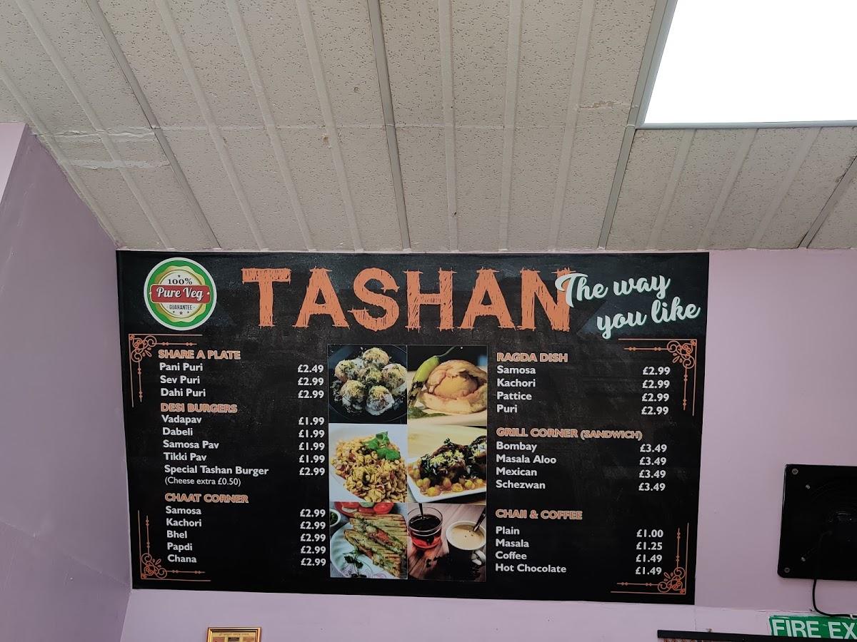 Menu at Tashan Indian Street Food, London