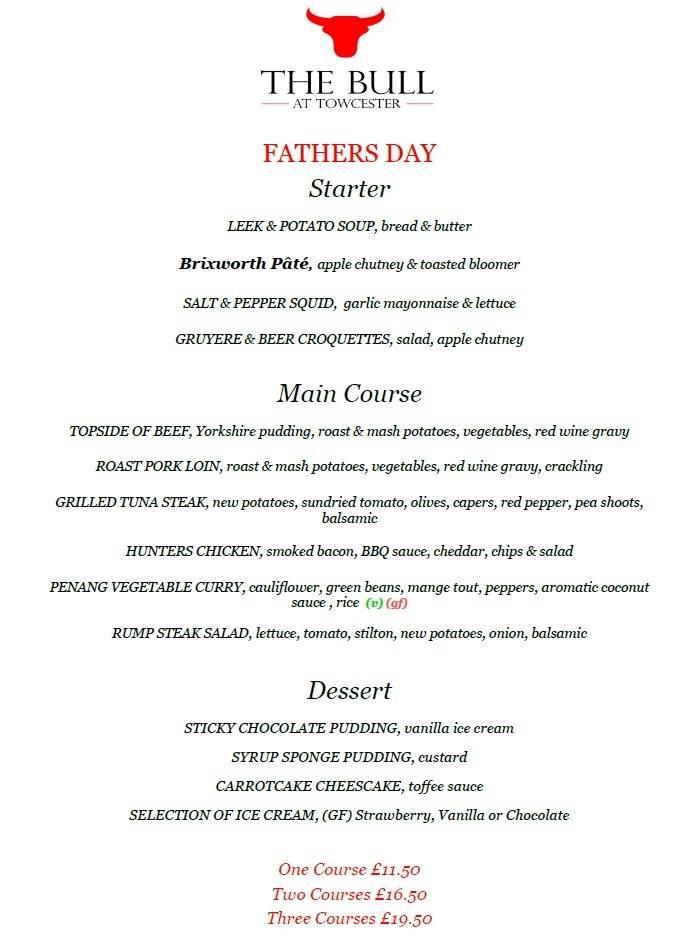 Menu at The Bull Towcester restaurant, Towcester