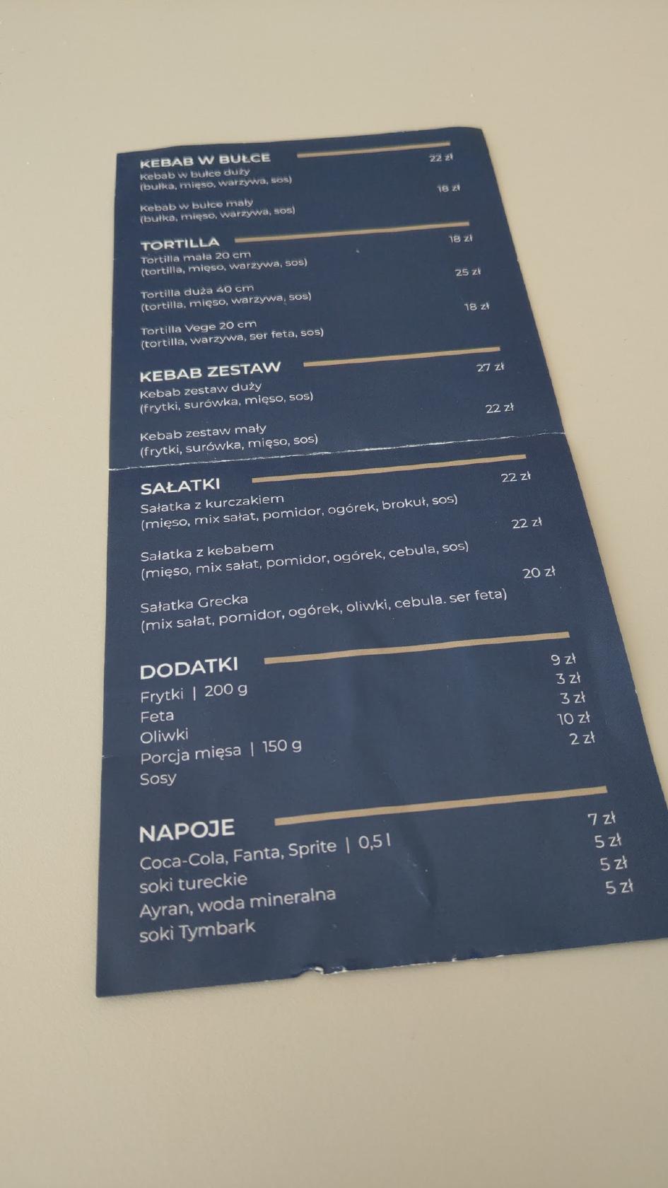 Menu at Miejski Kebs- Kebab Szklarska Poręba, Szklarska Poreba