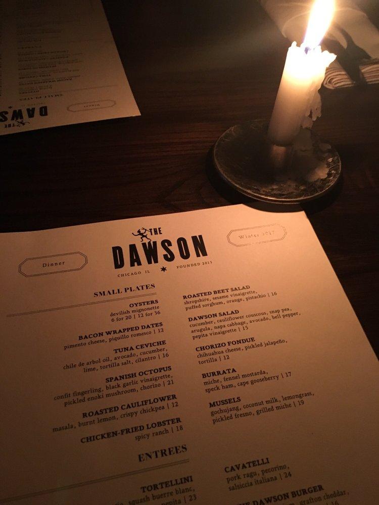 Menu at The Dawson pub & bar, Chicago