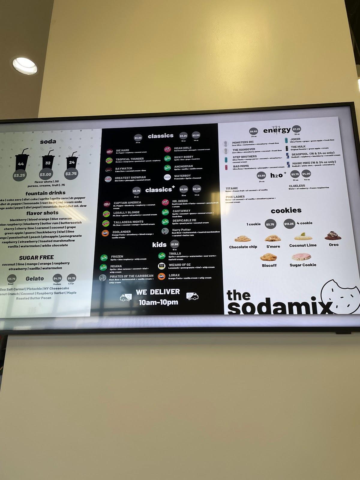 Menu at The Sodamix pub & bar, Phoenix