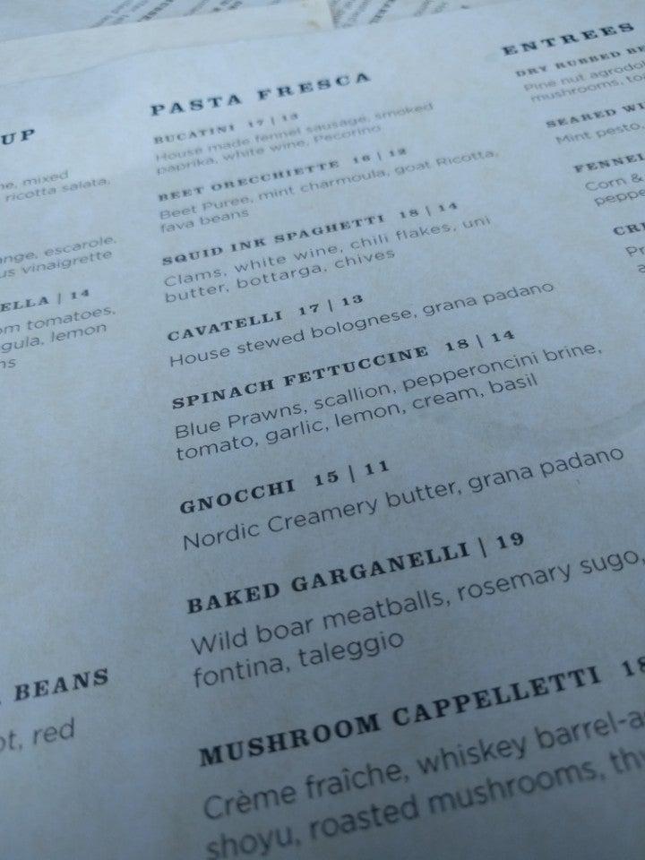 Menu at ie - Italian Eatery restaurant, Minneapolis