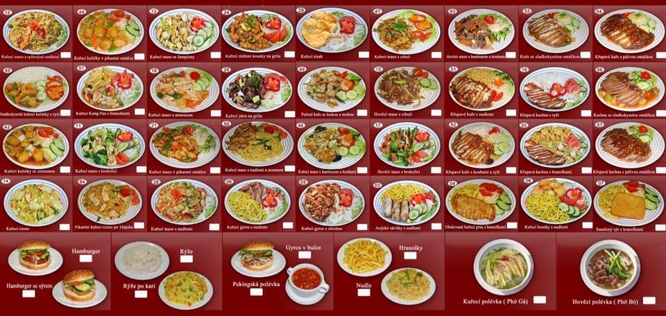 Menu at Dragon Restaurant, Havířov