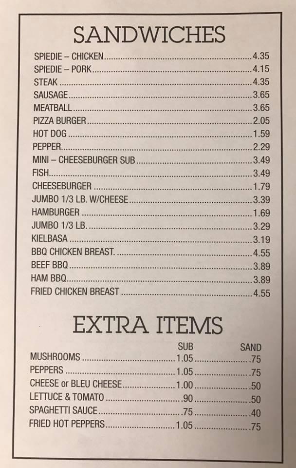 Menu at Lupo's Char-Pit BBQ, Endicott