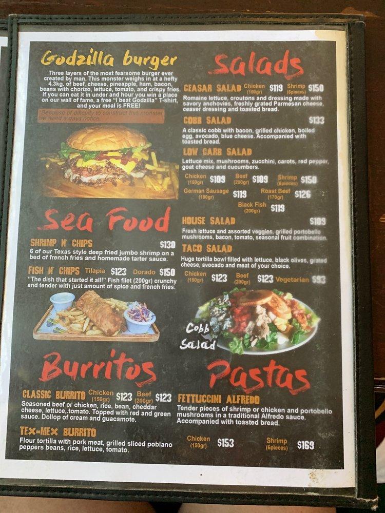Carta de Monster Burger & BBQ, Manzanillo, Av Elías Zamora #2119 A un ...