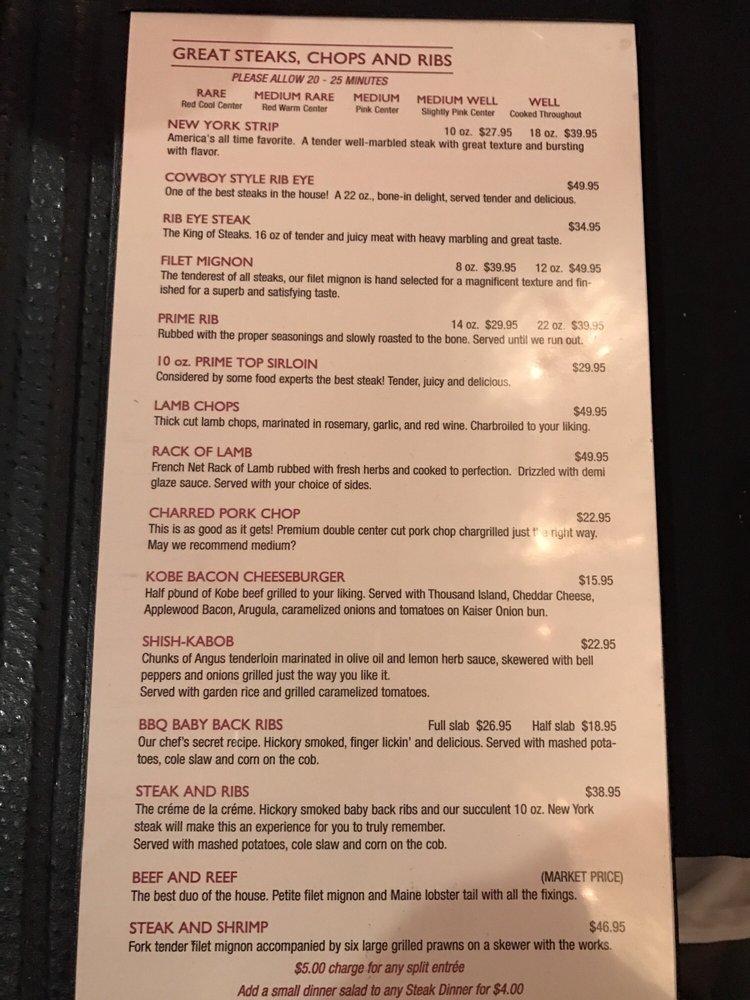 Menu at Mr. V's Bar and Grill, La Mirada