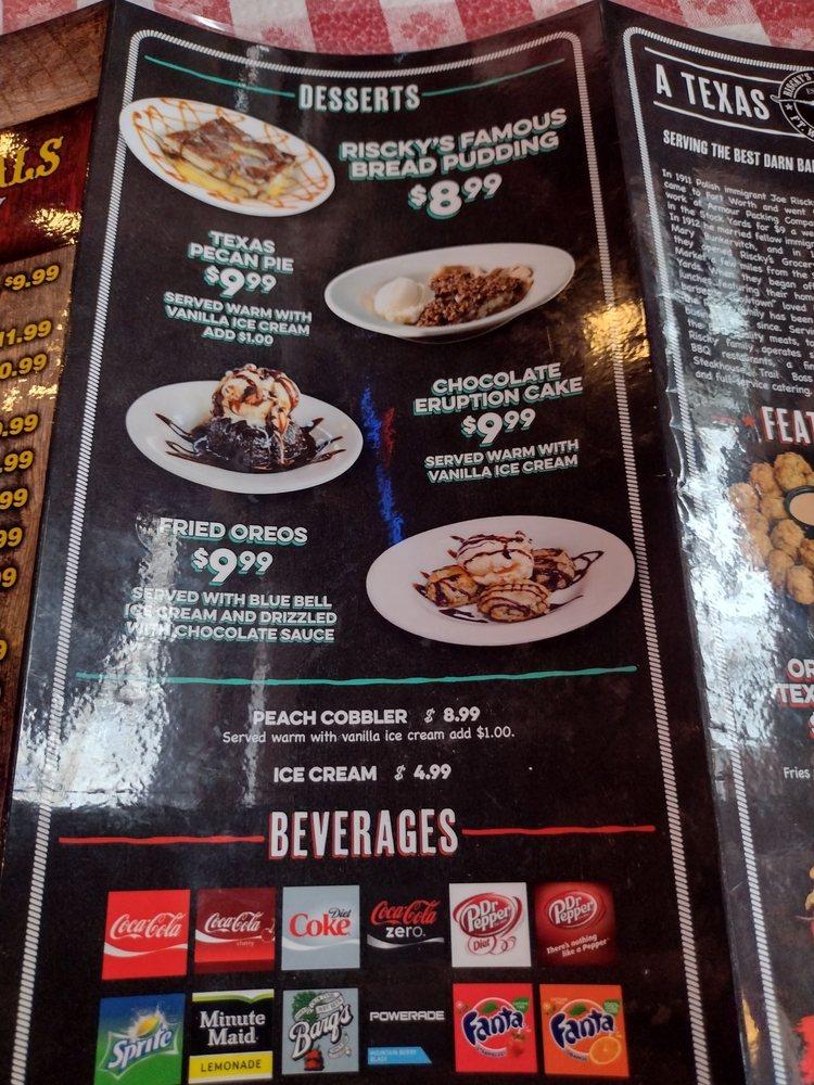 Riscky's Steakhouse Fort Worth Menu at George Bousquet blog