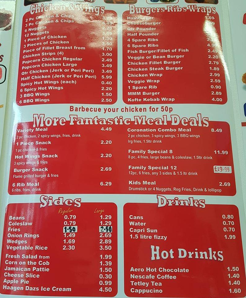 Menu at Chicken Kingdom restaurant, Bromley
