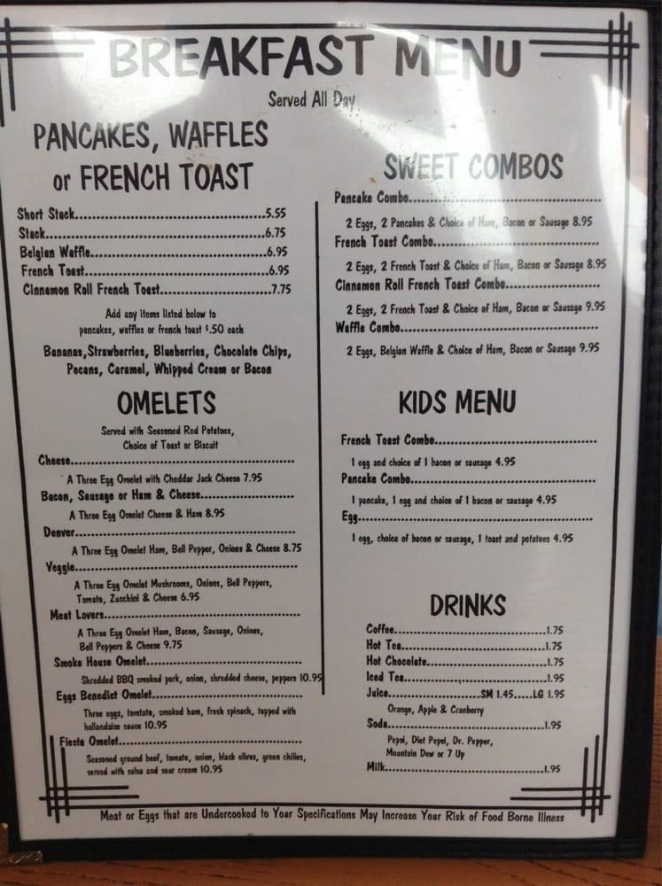 Menu at Our Place Restaurant, Ocean Shores