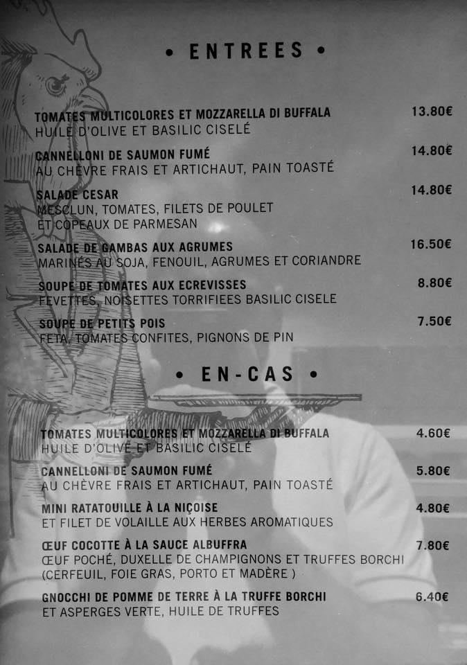 Menu at Pain Cocotte restaurant, La Valette-du-Var