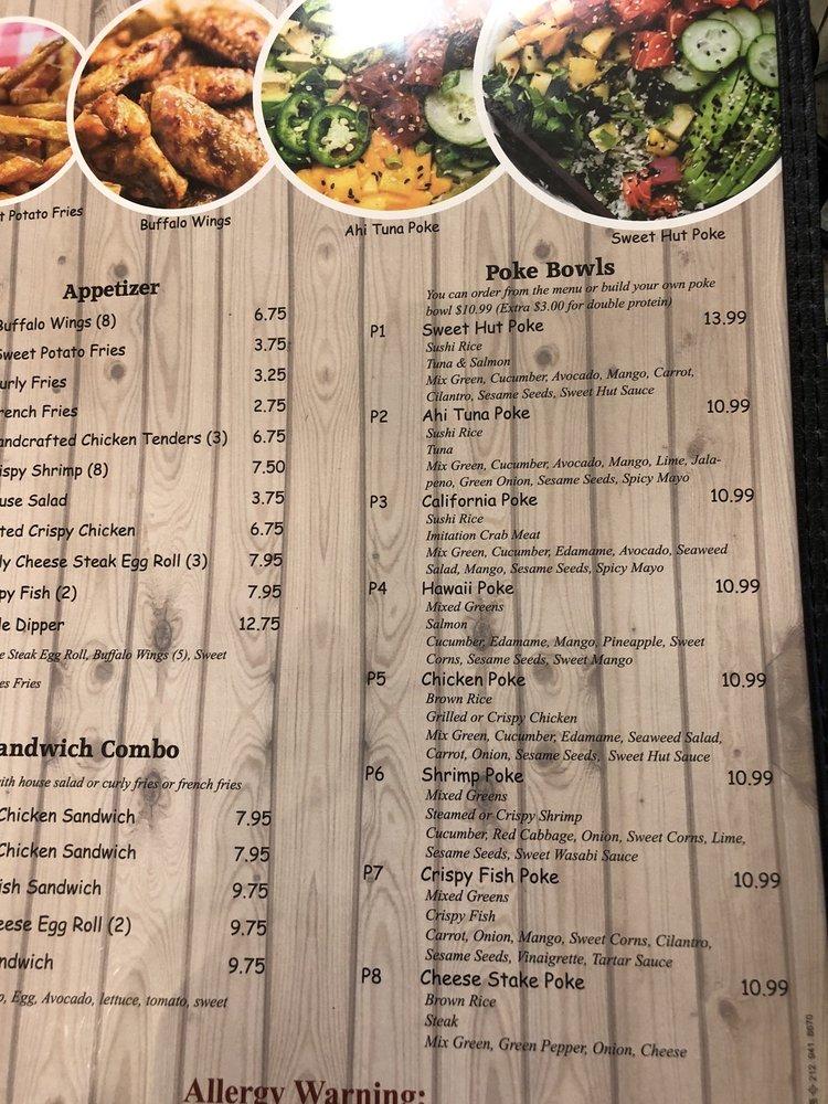 Menu at SWEET HUT CAFE, Martinsburg