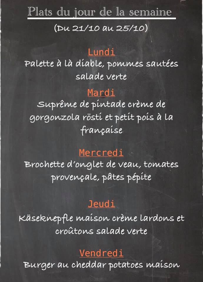Menu au Restaurant de l'Hôtel L'Alsace Keskastel, Keskastel, 11 Rue du ...