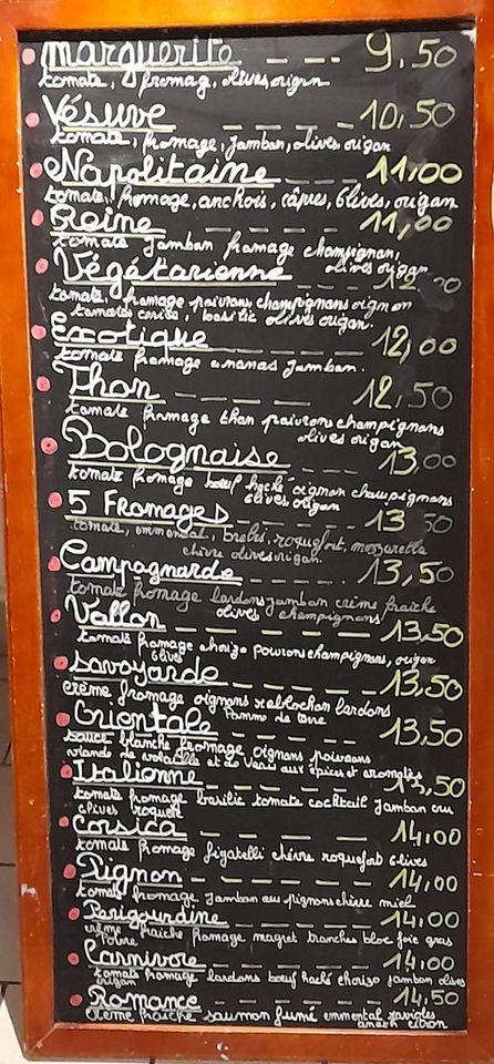 Menu au Restaurant, Brasserie Le Vallon, Le Thoronet