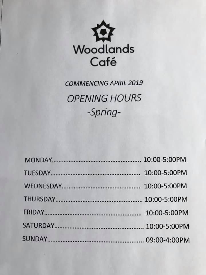 Menu at The Woodlands Cafe, Abbots Langley