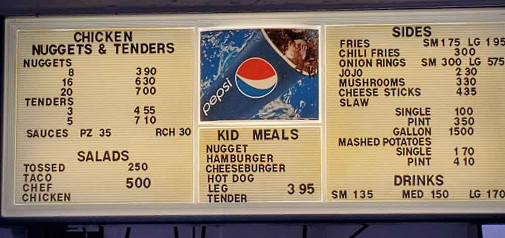 Menu at Dairy Cottage restaurant, Brookville