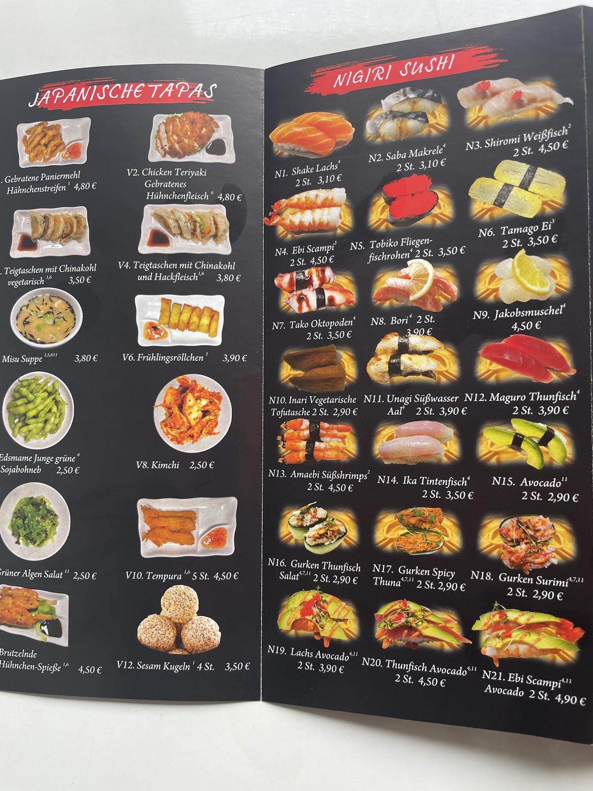 Menu au Tokyo Sushi & 麻辣烫&Spicy Hot Pot restaurant, Aschaffenbourg