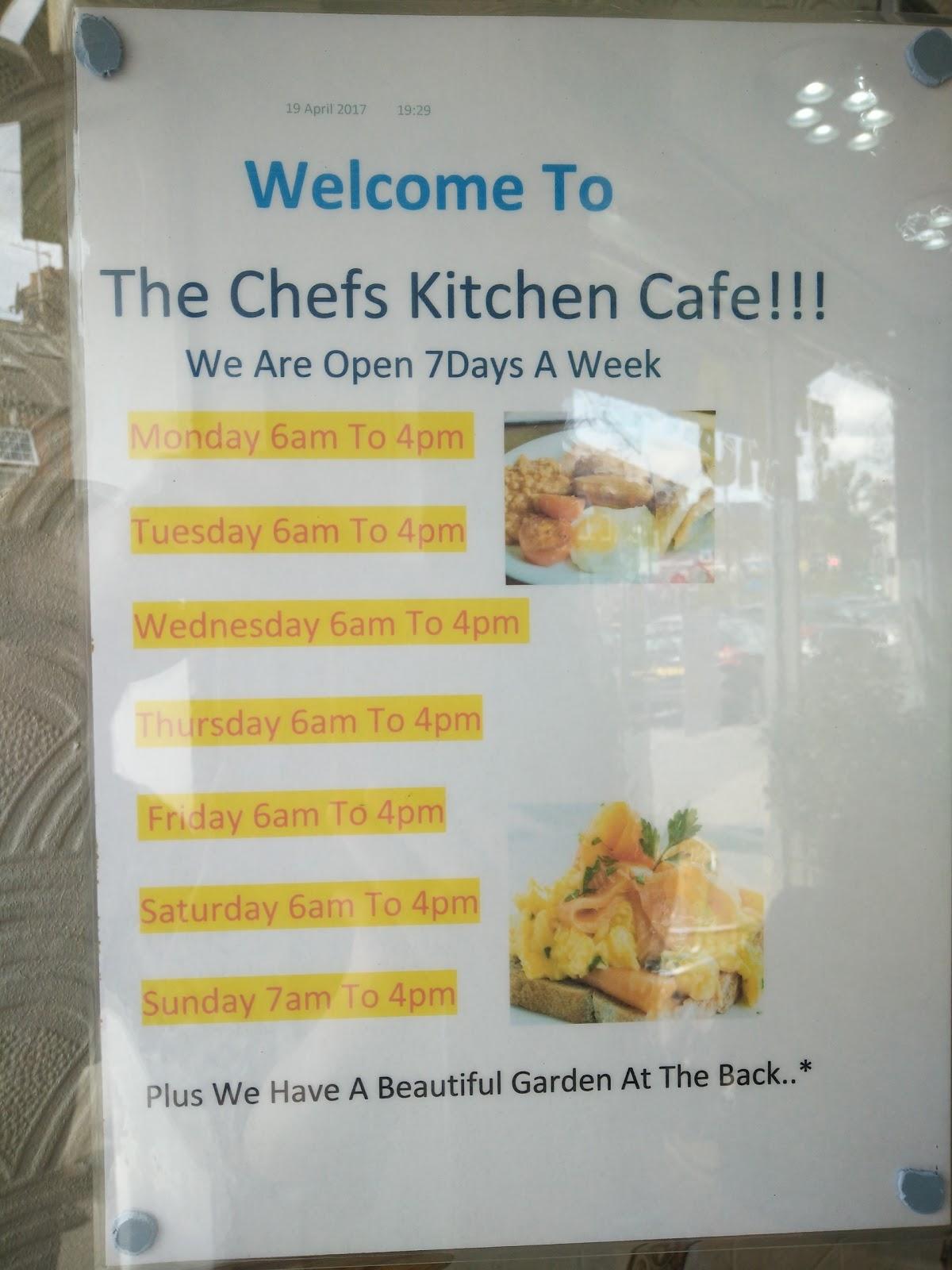 Menu at The Chef's Kitchen cafe, Enfield, 78 Chase Side