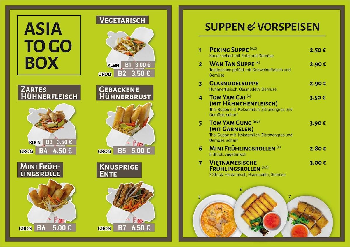 Menu at Asia Vital Food fast food, Dresden