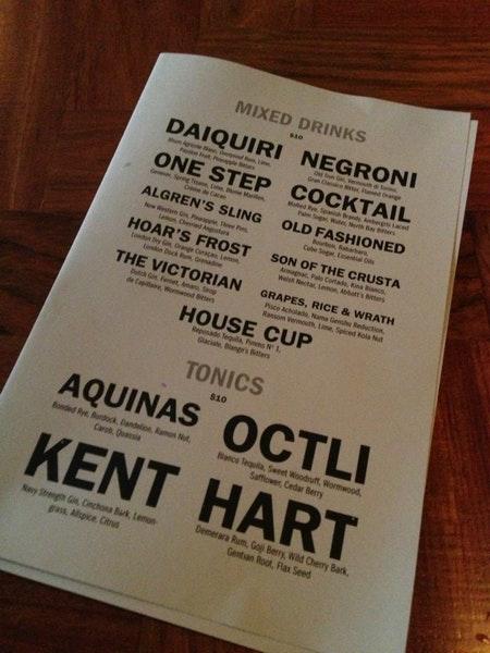 Menu at Billy Sunday pub & bar, Chicago, W Logan Blvd