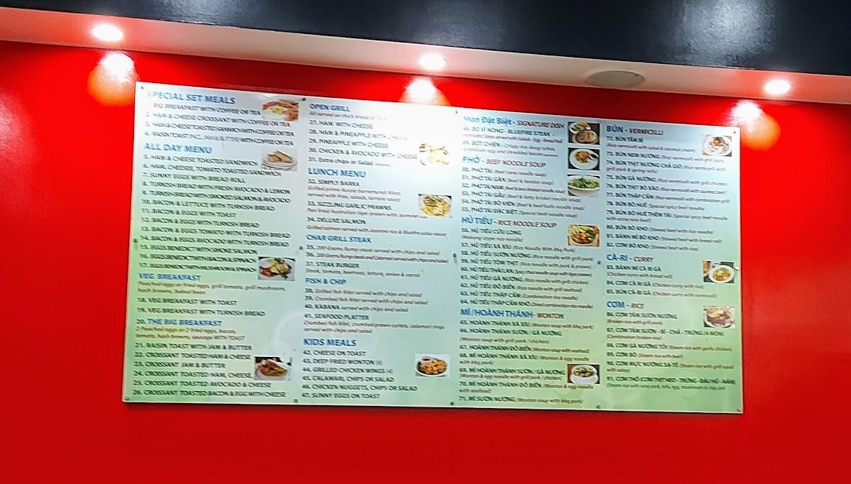 Menu at Bluefire Grill Restaurant, Inala