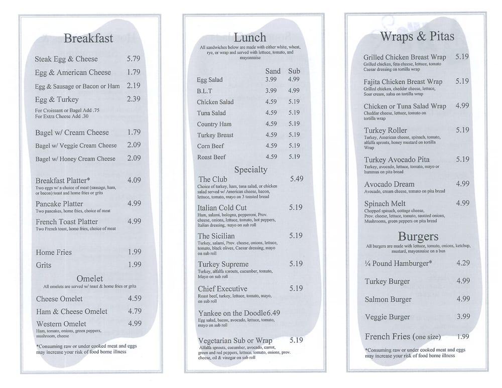 Menu at JJs Deli & Carry Out, Alexandria